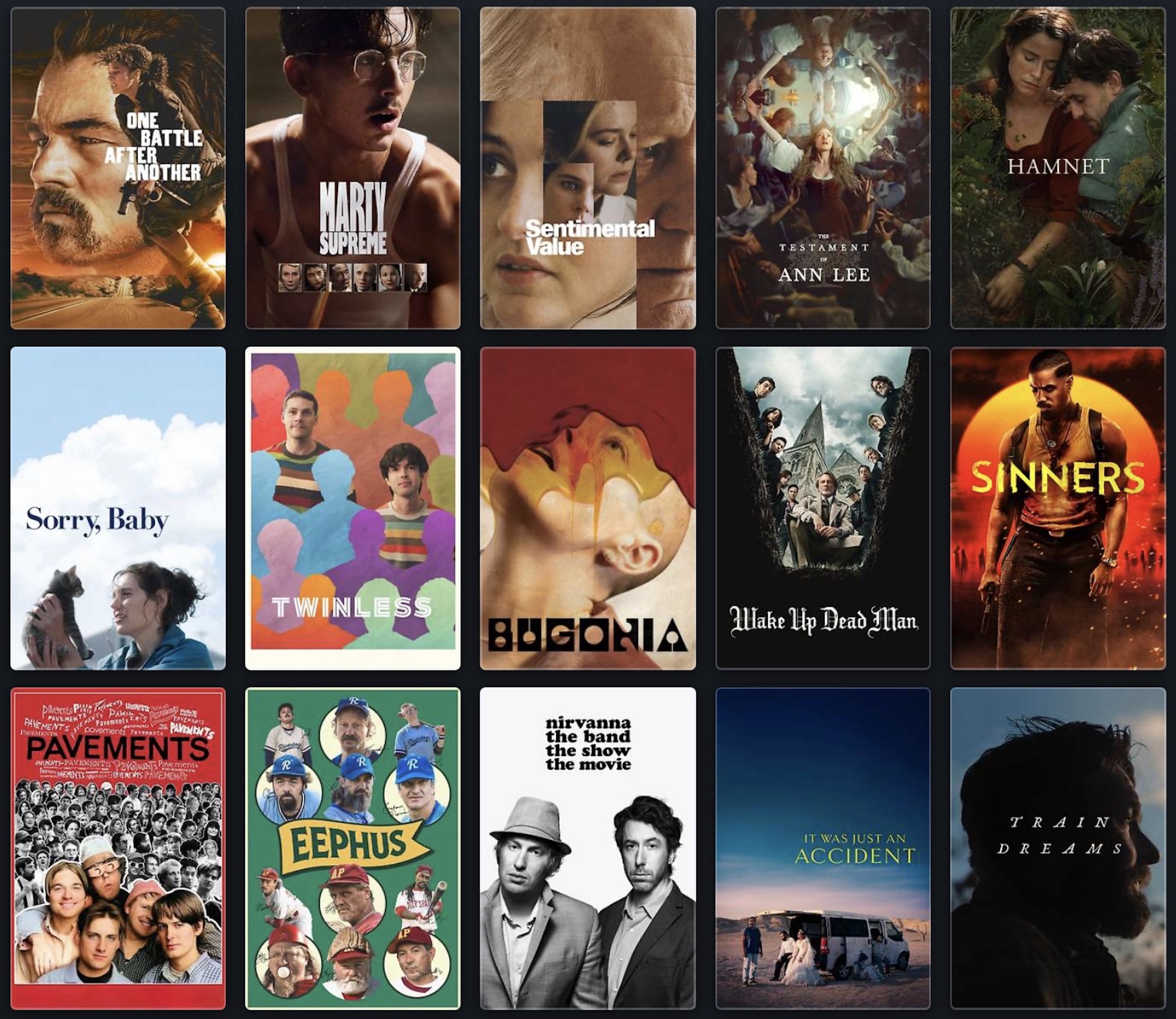 Josh's Favorite Films of 2025 - The SunBreak